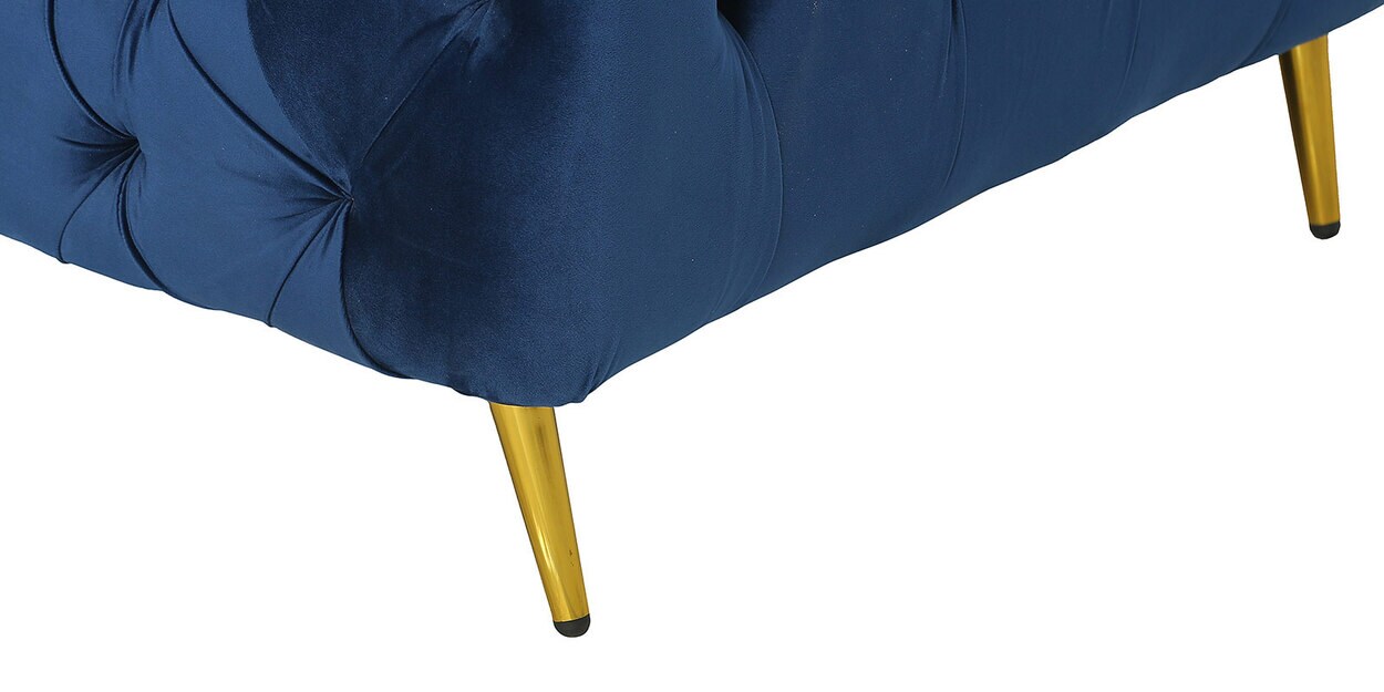 Buy Ivanka Velvet RHS Sectional Sofa in Royal Blue Colour by Vittoria ...