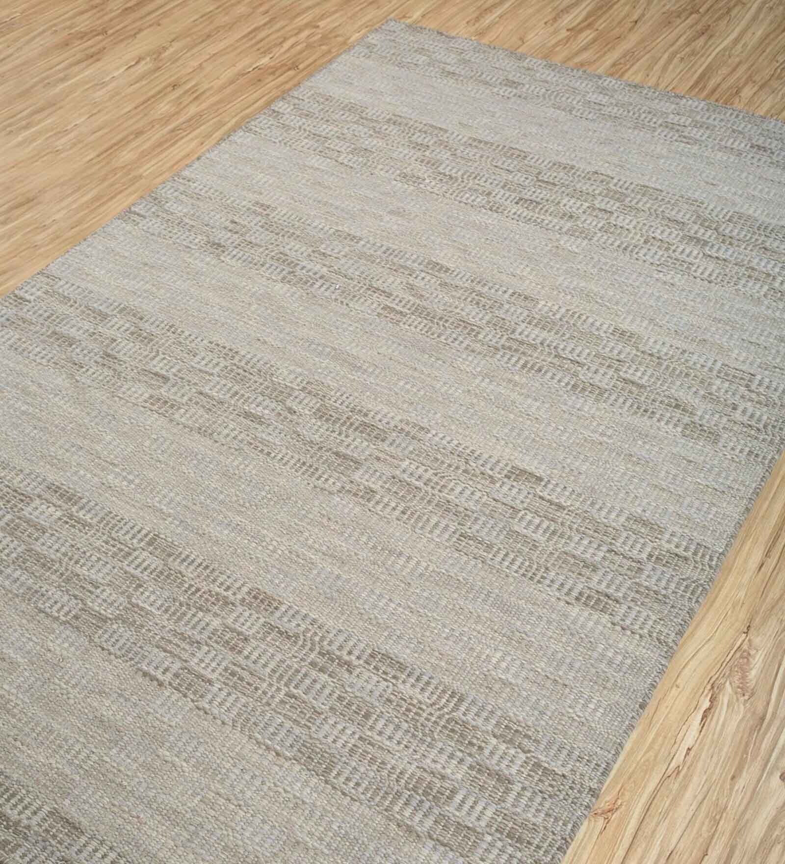 Buy Off White Striped Wool 5 ft x 7 ft Flat Weave Dhurrie by Jaipur Rugs by Jaipur Rugs | Pepperfry