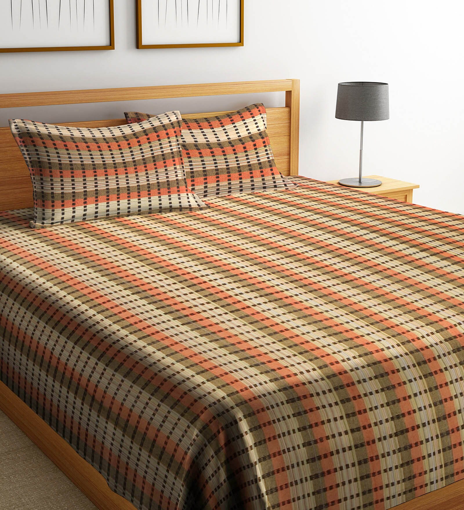Buy Cotton 240 TC Double Bed Cover with 2 Pillow Covers at 32% OFF by ...