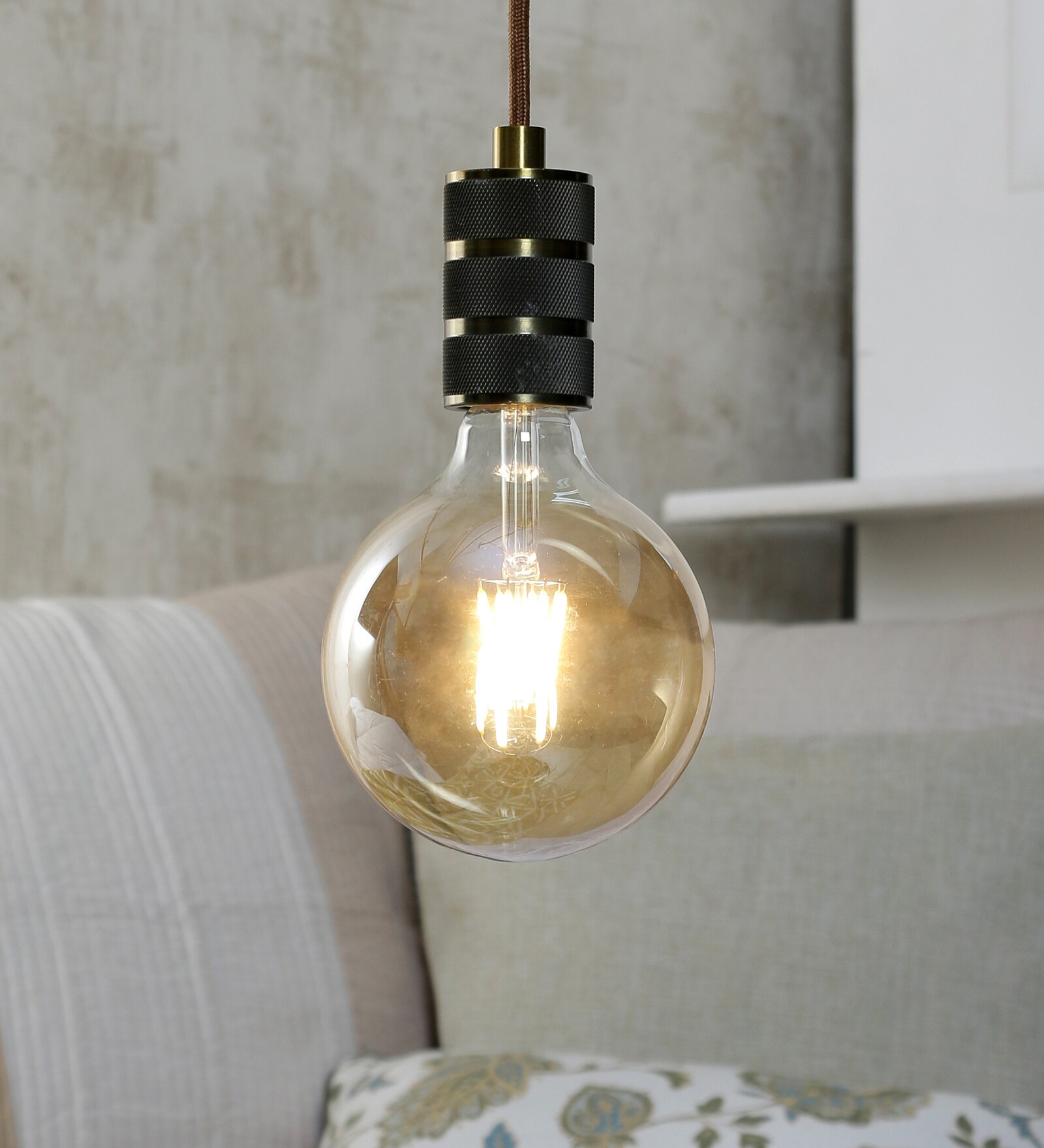 Buy Transparent Glass Shade Filament Bulbs with Black Base by Jainsons ...