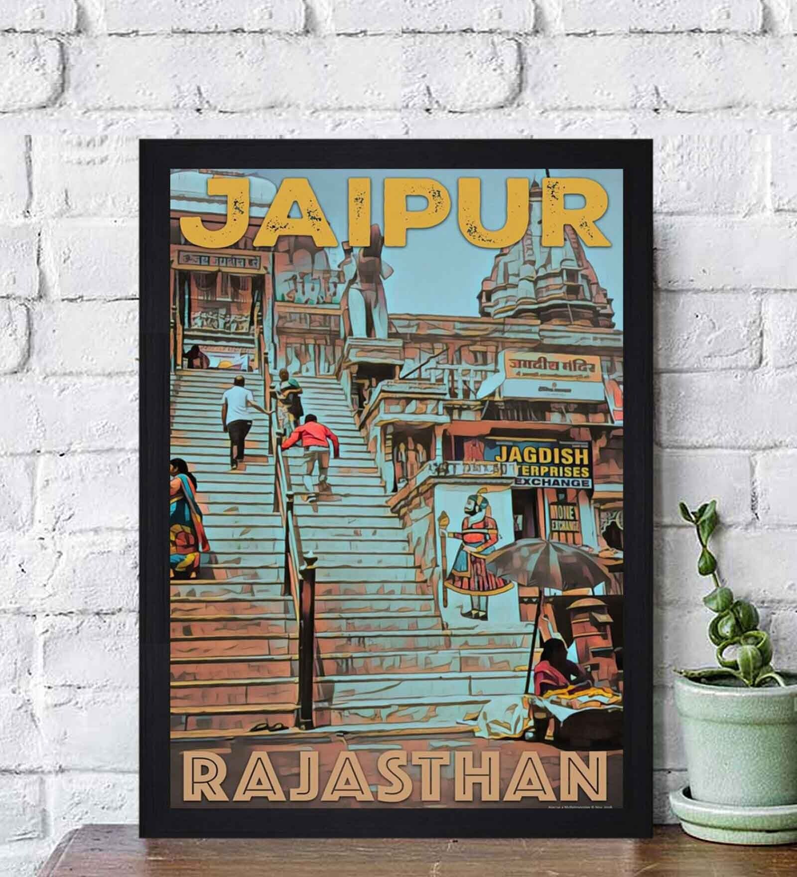 Buy Jaipur Daphne Multicolour Textured Paper Framed Art Print at 27% ...