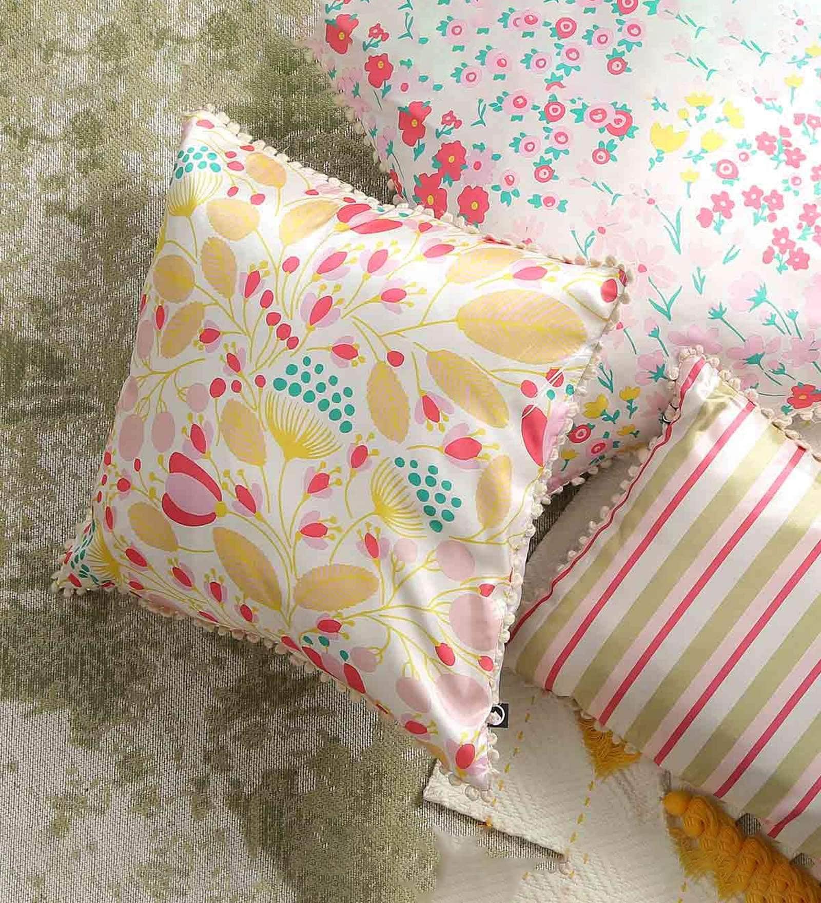 Buy Jalen (17.7x17.7) Multicolour Colour Cushion Cover by Home4U at 4% ...