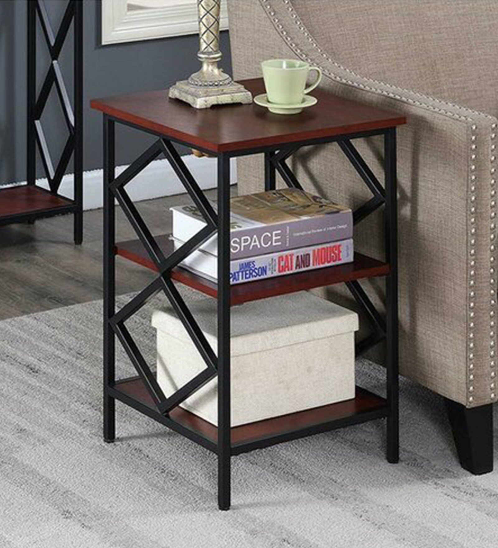 Buy Jasper End Table in Cherry Finish at 50% OFF by Furncasa | Pepperfry