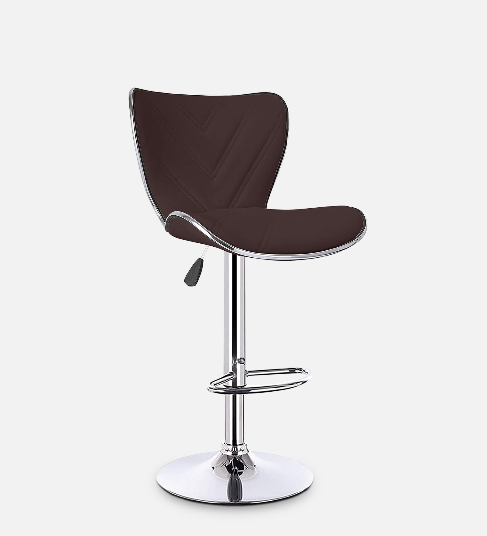Buy Jasper Leatherette Bar Stool in Brown Colour at 26% OFF by ...