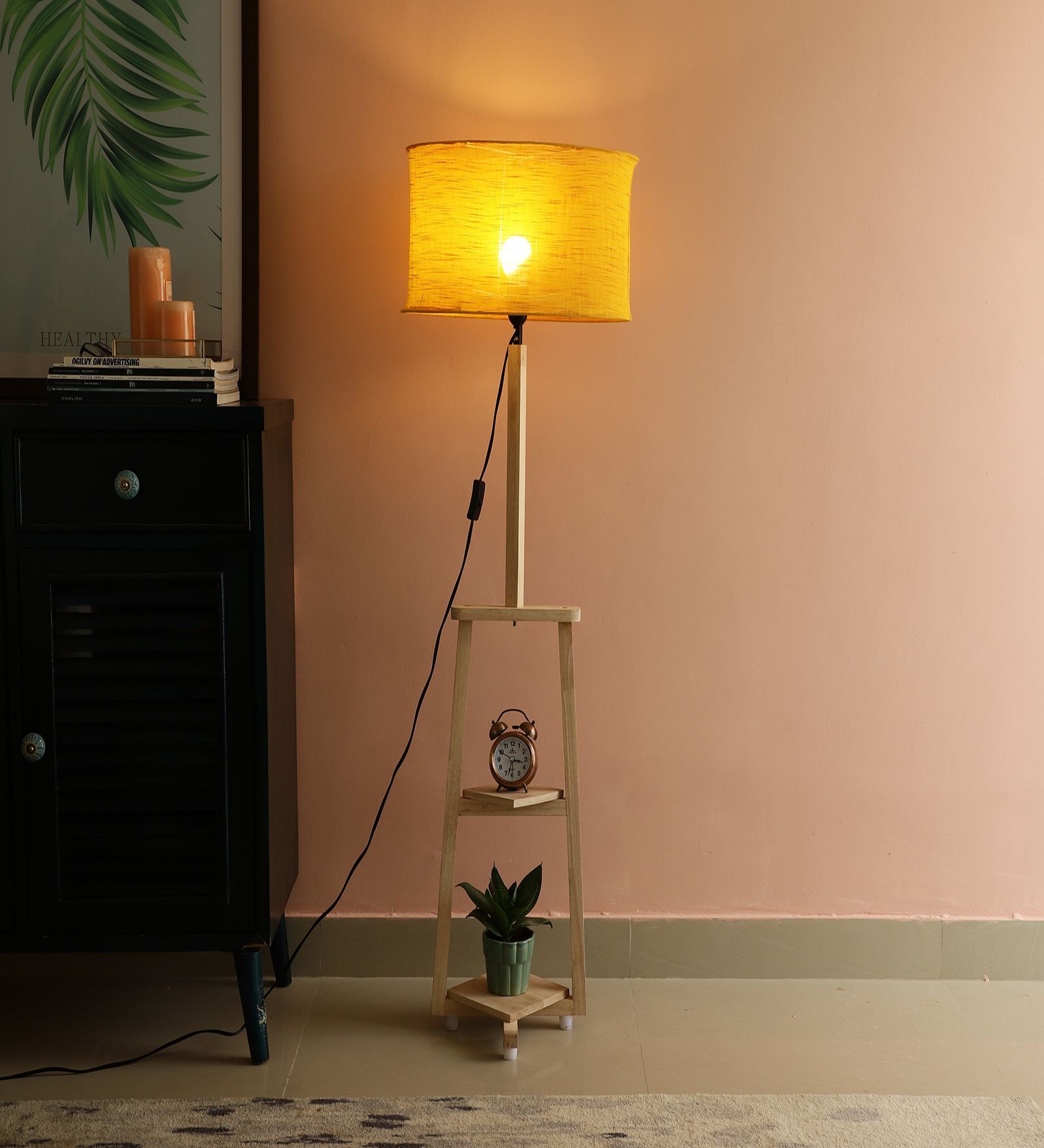 Buy Java 2 Tier Shelf Floor Lamp In Solid Wood at 21% OFF by Sanded ...