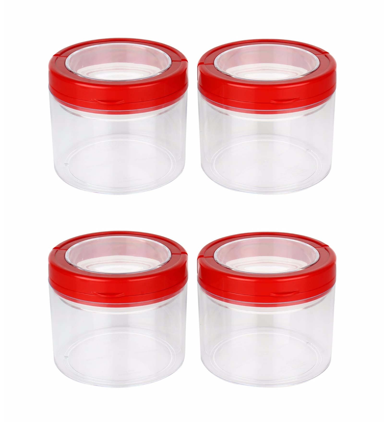 Buy Jaypee Plus Seal It Red Round 500 ML Airtight Container - Set of 4 ...