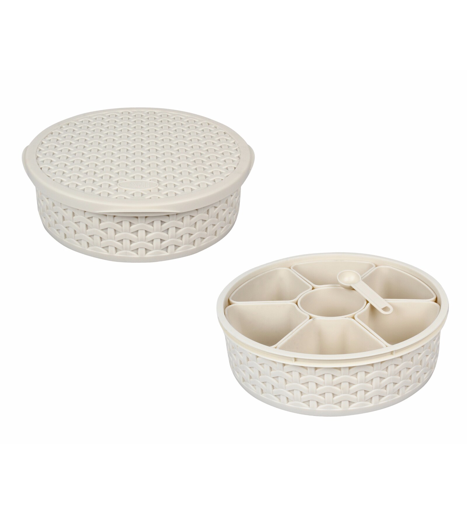 Buy Jaypee Plus Spice Souk White Round 250 ML Masala Container - Set of ...