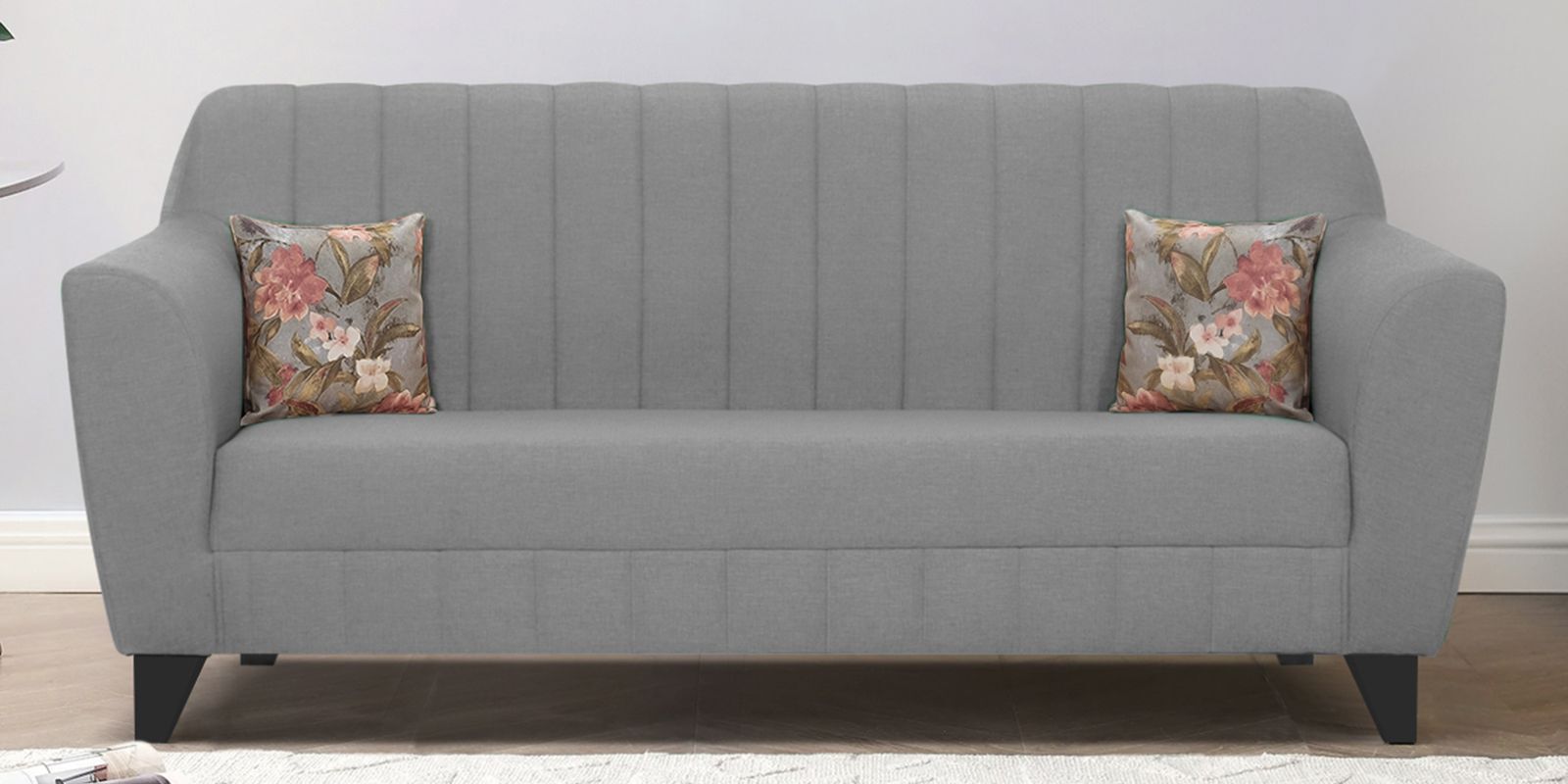 Buy Java Velvet 3 Seater Sofa In Grey Colour at 30% OFF by Trevi ...