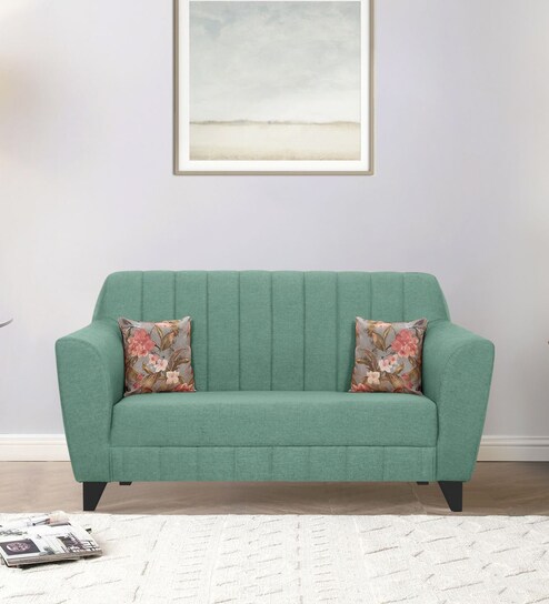 Buy Java Fabric 2 Seater Sofa In Imperial Green Colour at 29% OFF by ...