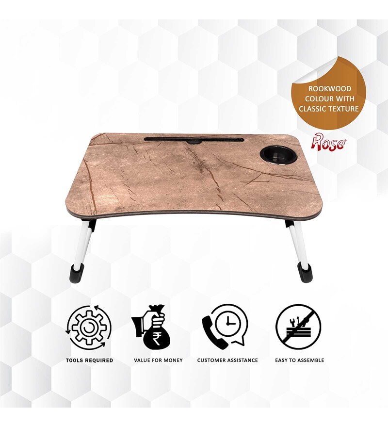 Buy Jackson Portable Laptop Table in Rust Colour by Rose Furniture ...