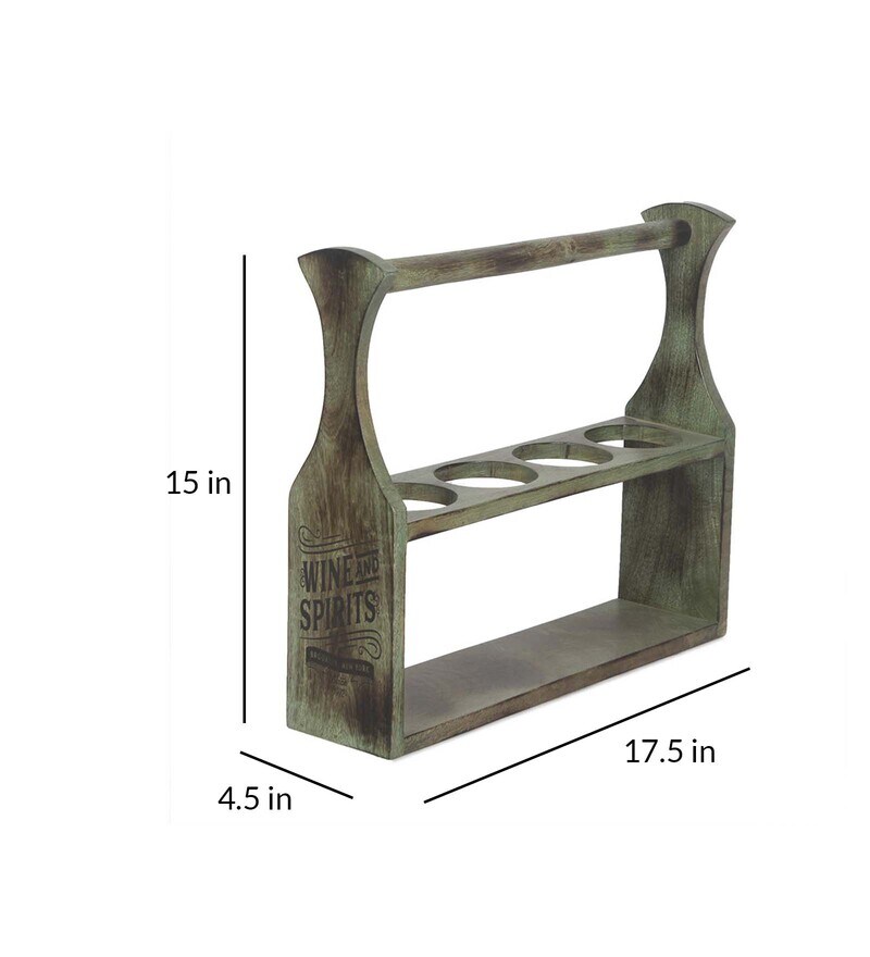 Buy Jacob's Classic Green Engineered Wood Mini Bar Tray by Fabuliv ...