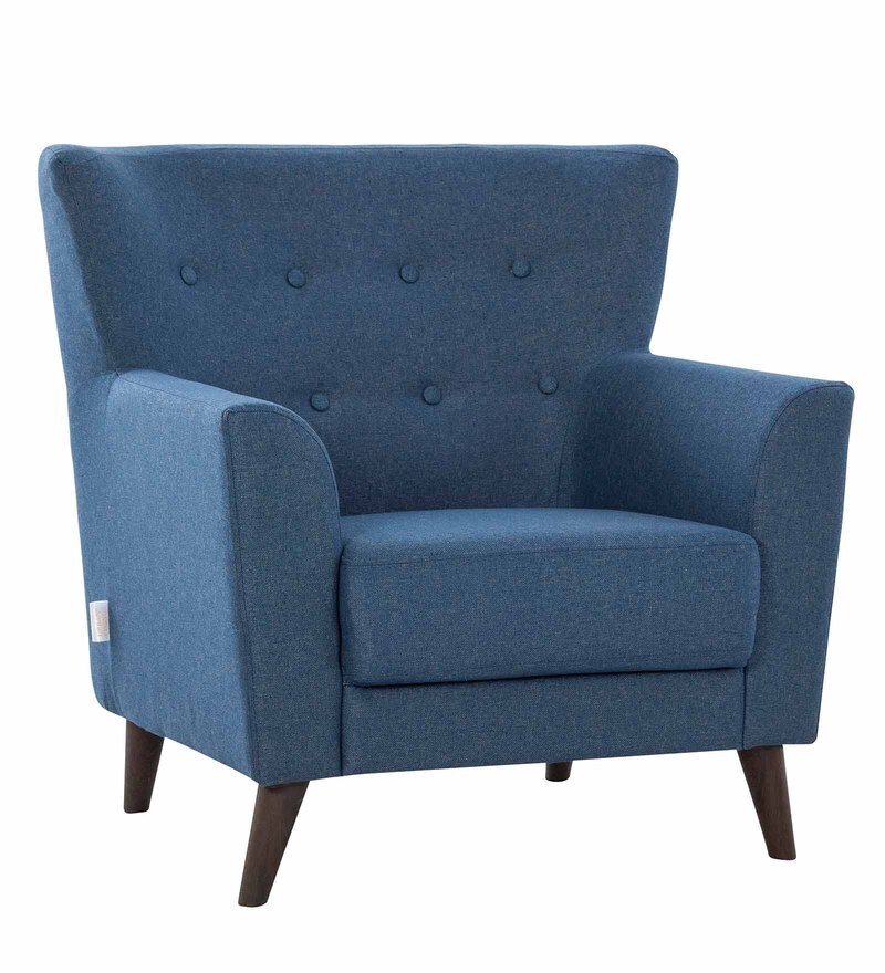 Buy Jamaica 1 Seater Sofa in Blue Colour by Urban Living Online - Mid ...