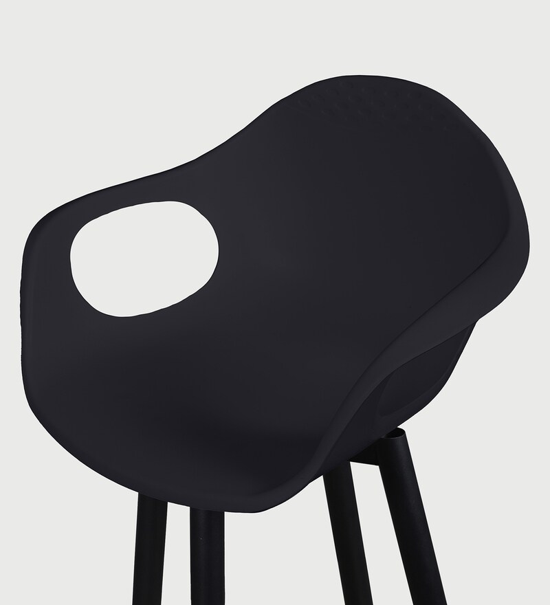 Buy Jasey Full Back Bar Stool in Black Colour By Chairwale Online - Mid ...
