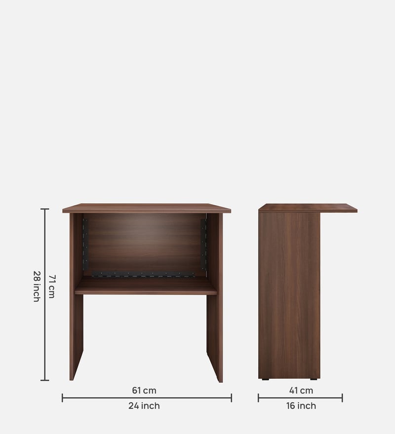 Buy Jasper Foldable Study Table in Dark Acacia Finish by Crystal ...