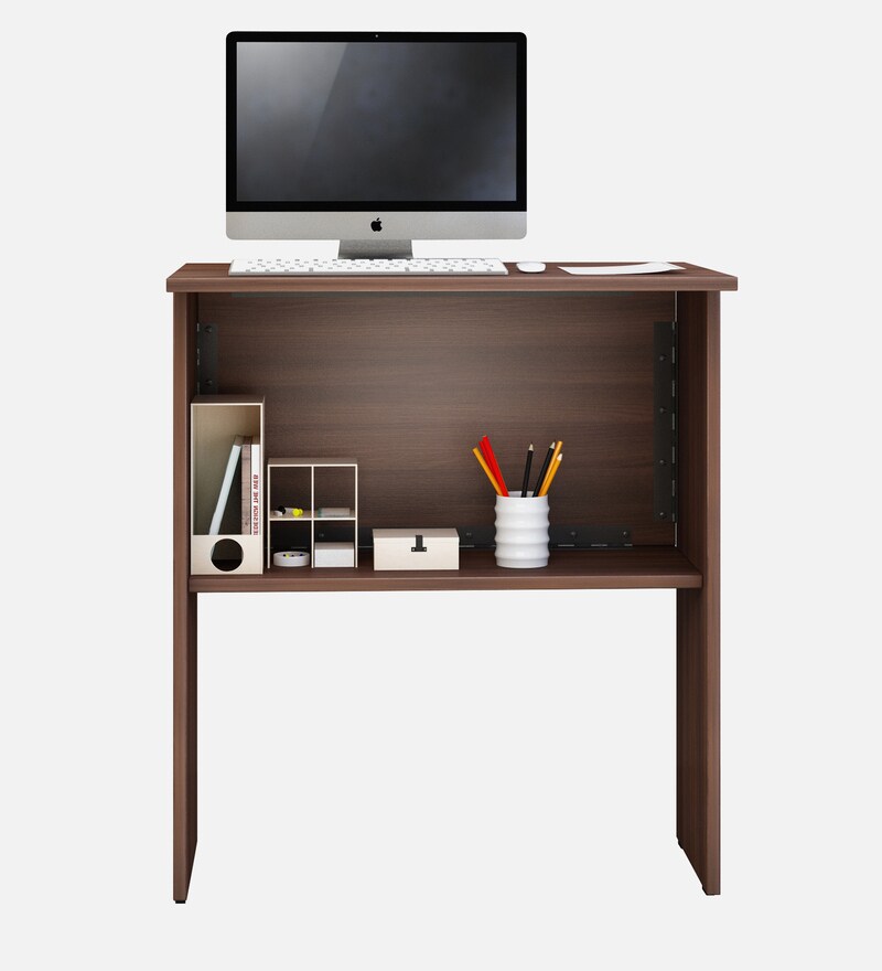 Buy Jasper Foldable Study Table in Dark Acacia Finish by Crystal ...