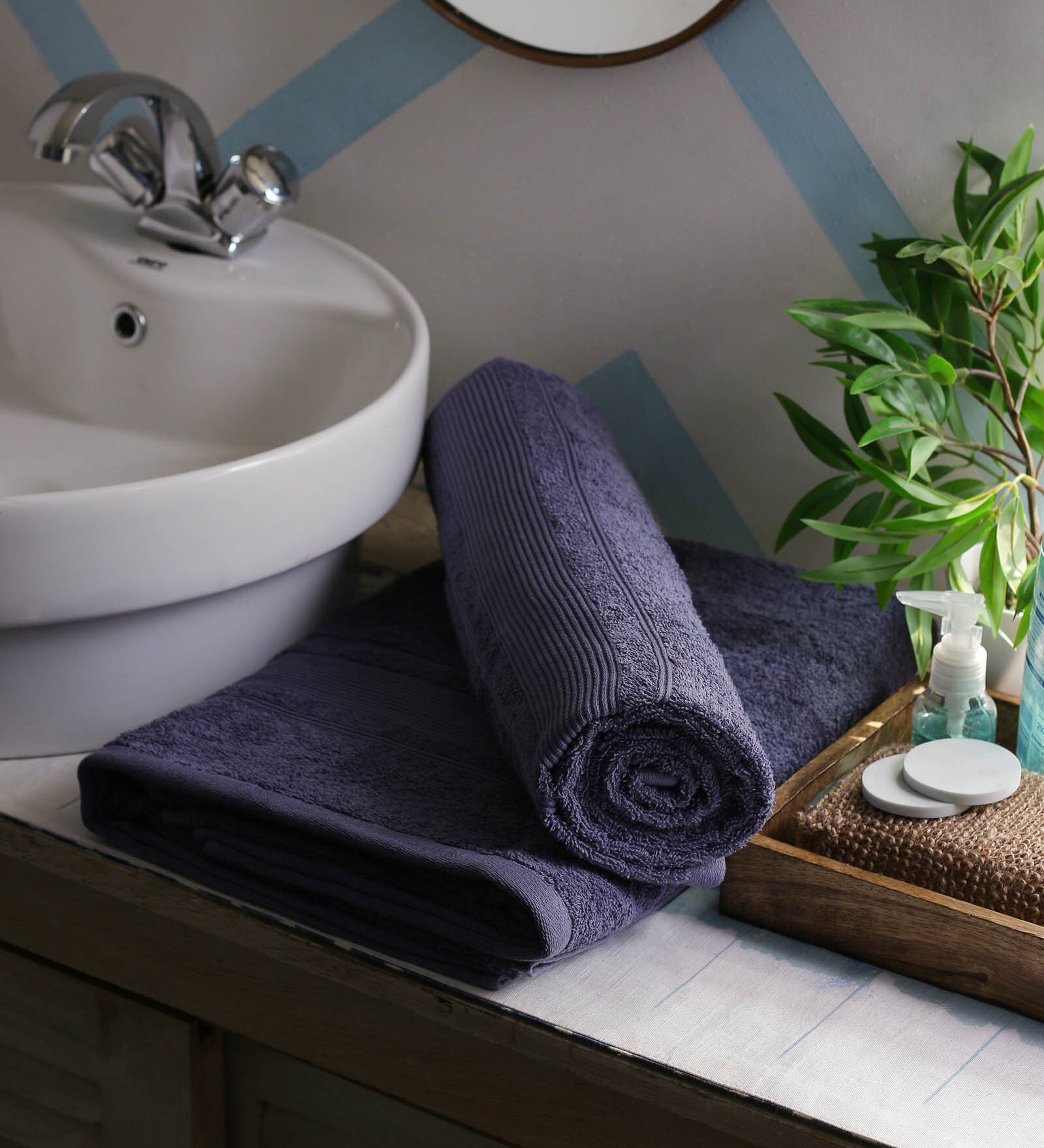 Buy Grey 100% Cotton 450 GSM Bath Towels (Set Of 2) at 13% OFF by JBG ...