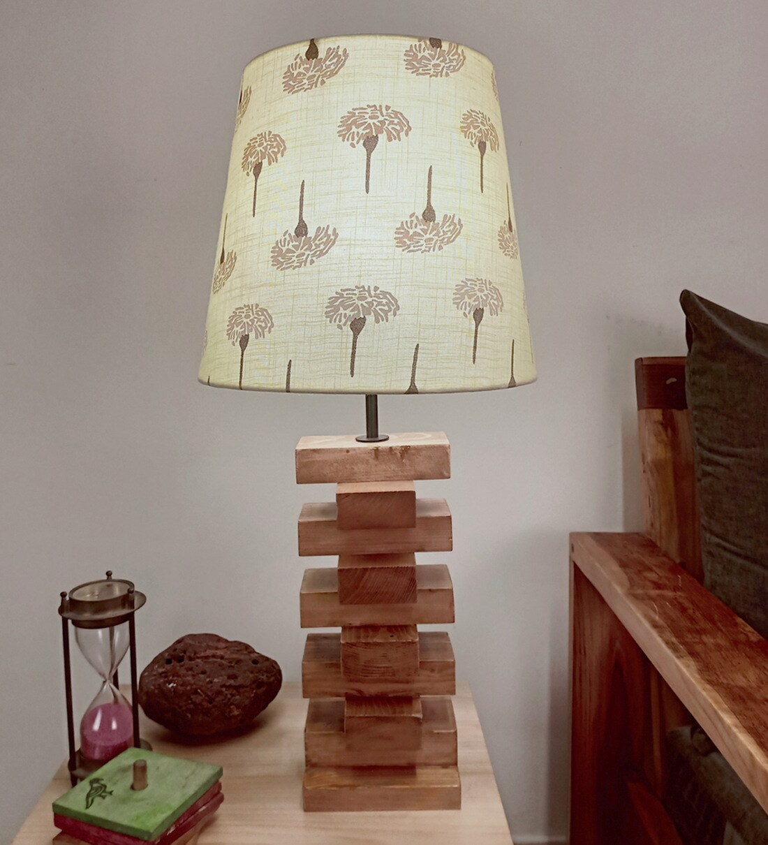 Buy Jenga Brown Shade Table Lamp With Fabric Base by Symplify at 67% ...