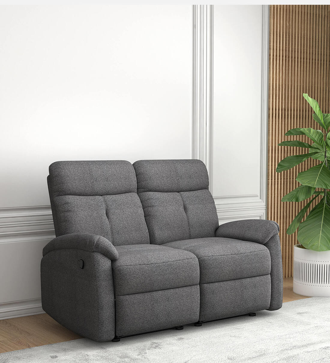 Buy Jensen Fabric 2 Seater Manual Recliner In Grey Colour at 45% OFF by ...