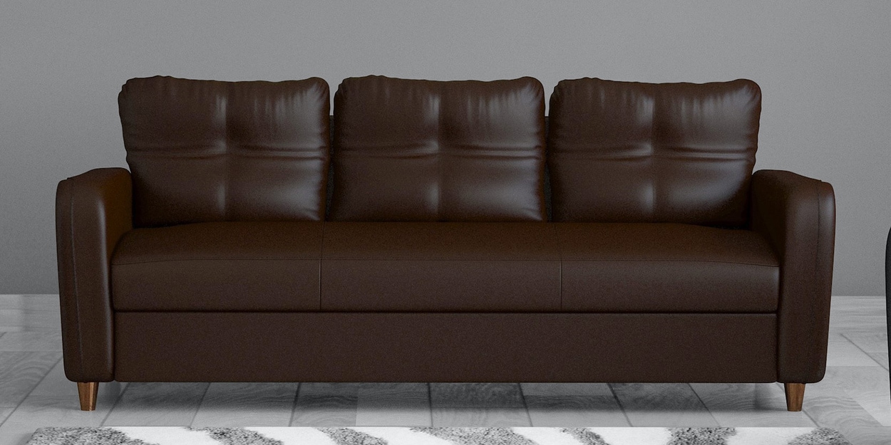 Buy Jerry 3 Seater Sofa in Choco Brown Colour at 25% OFF by A GLOBIA ...