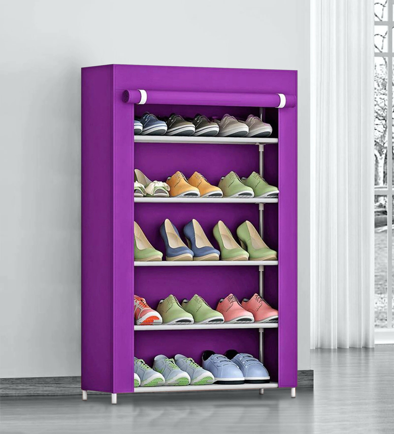 Buy Jeff Shoe Rack in Purple Colour at 72% OFF by DIY Furniture | Pepperfry