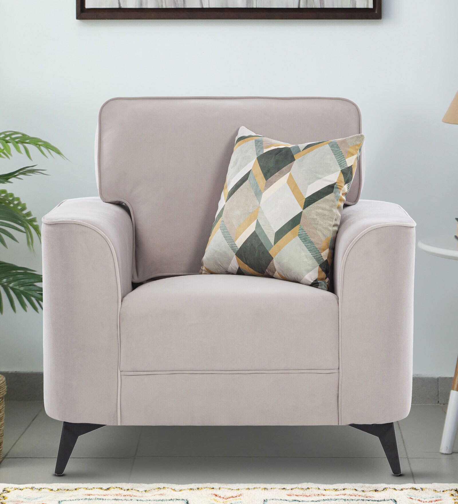 Buy Jena Fabric 1 Seater Sofa in Ivory Colour at 27% OFF by Woodsworth ...