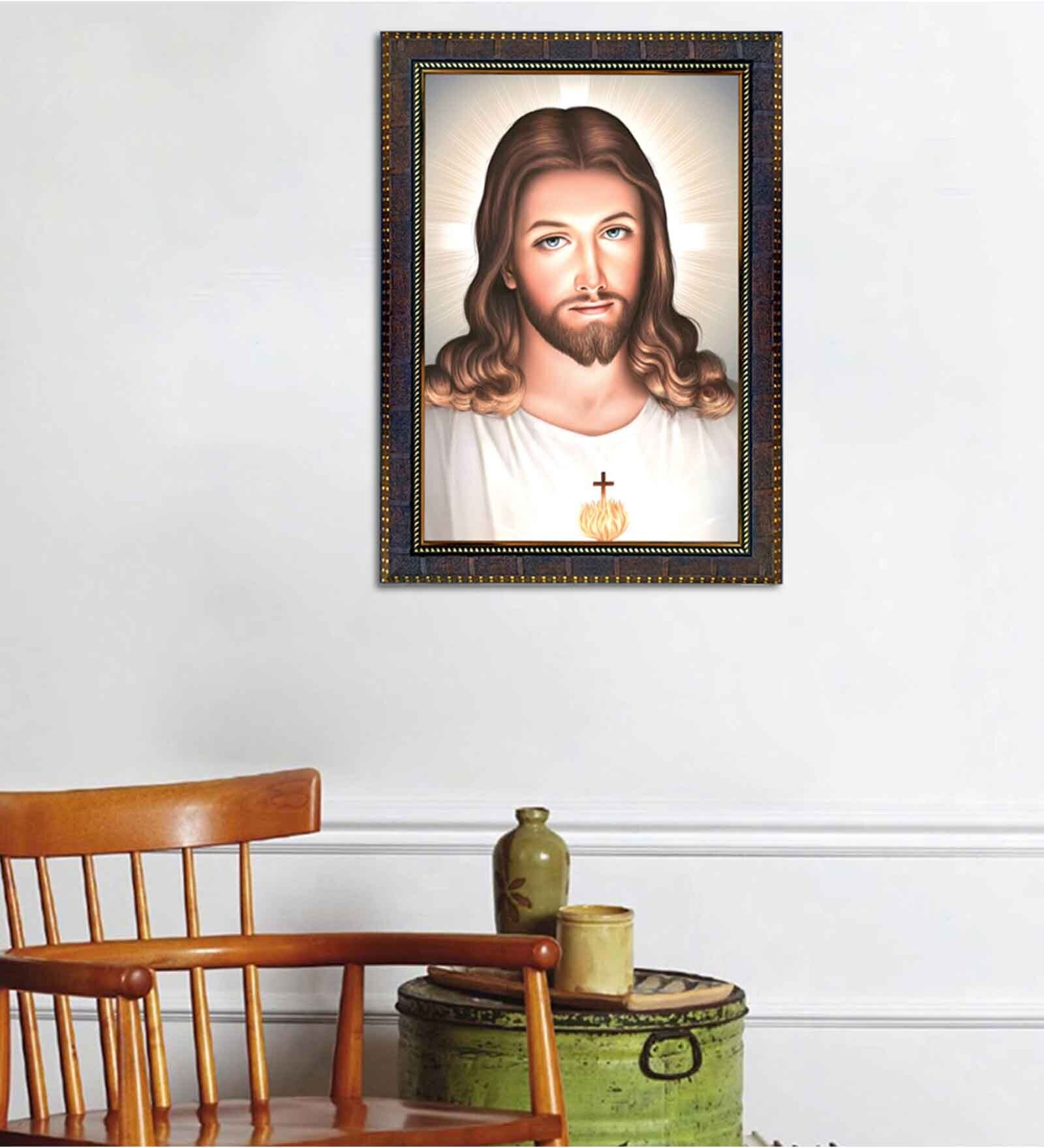 Buy Jesus Multicolour MDF Framed Wall Painting by Wens at 14% OFF by ...