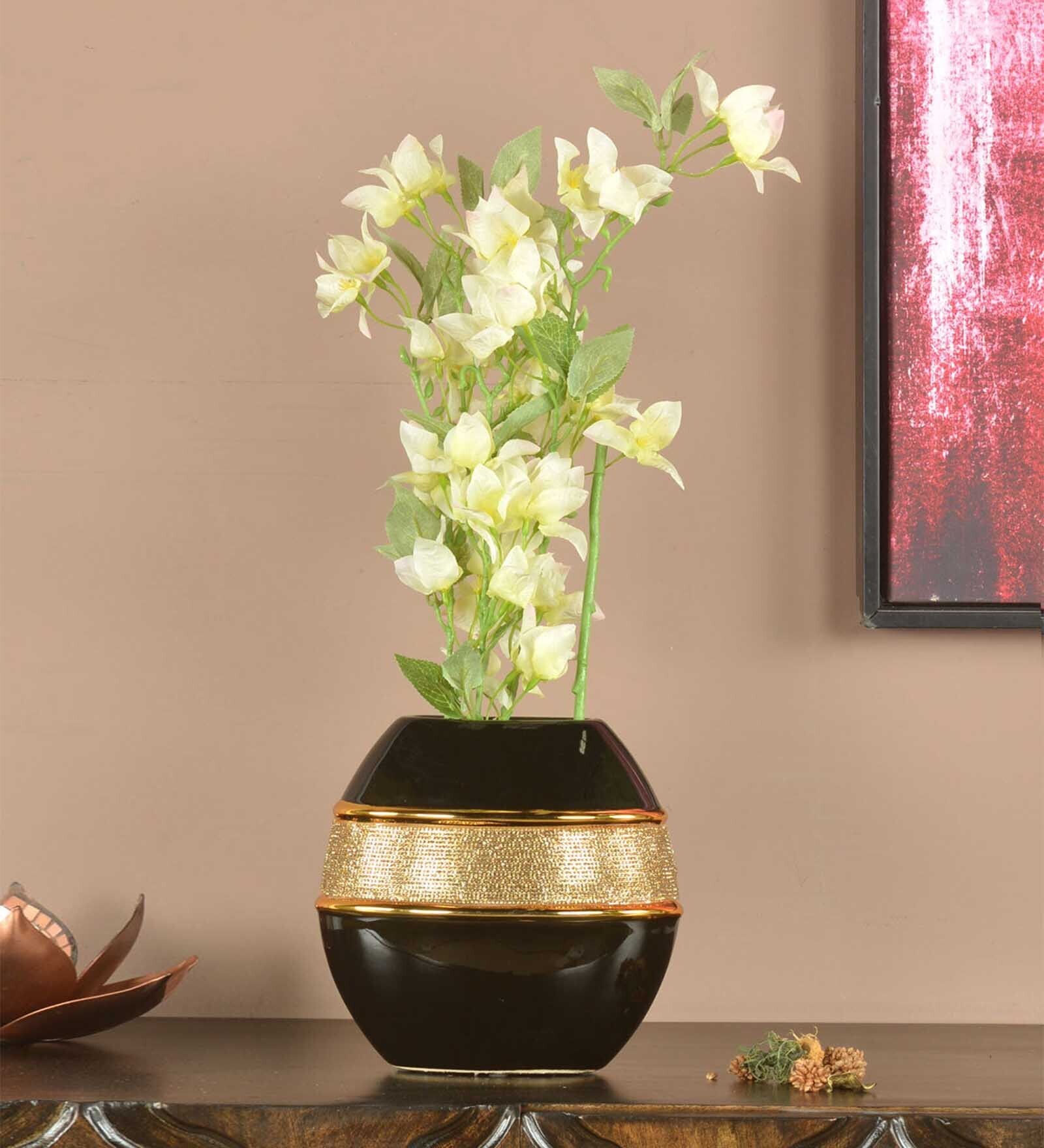 Buy Jewel Round Ceramic Table Vase by @home at 40% OFF by @home | Pepperfry