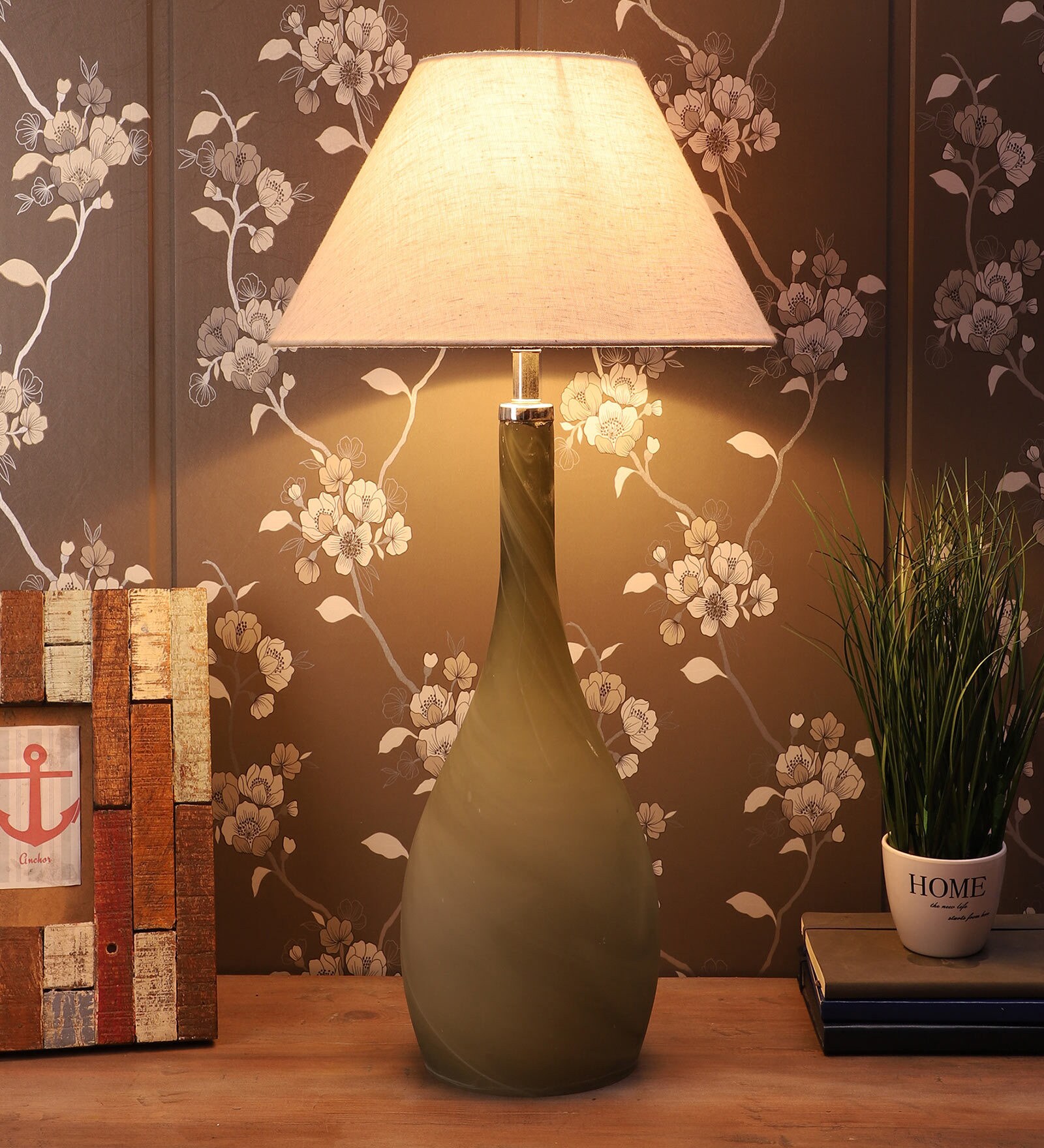 Buy Jieun Off White Fabric Shade Table Lamp With Grey Base By Sapphire At 48 Off By Sapphire 
