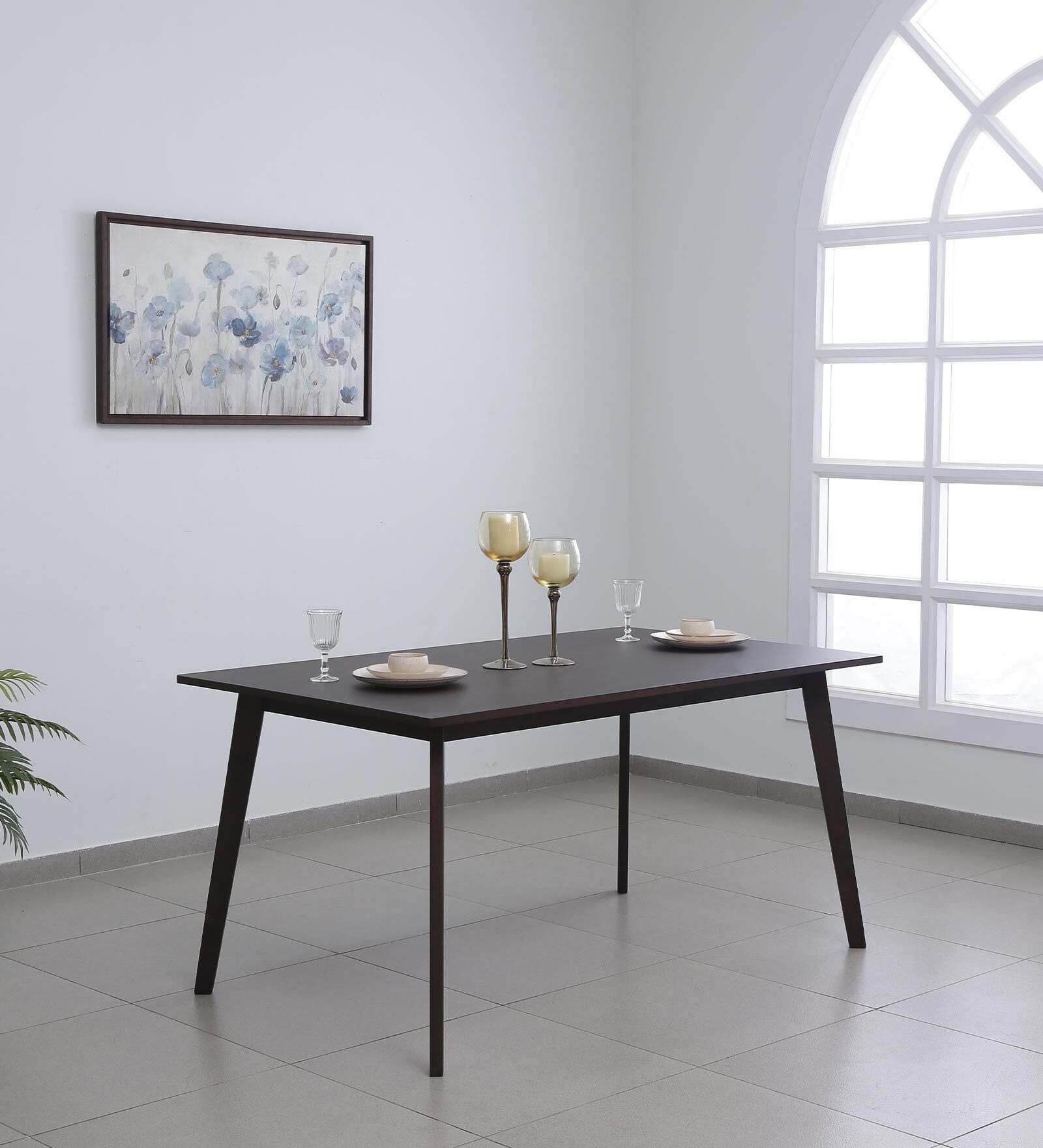 Buy Jin Solid Wood 6 Seater Dining Table in Dark Chestnut Finish at 59% ...