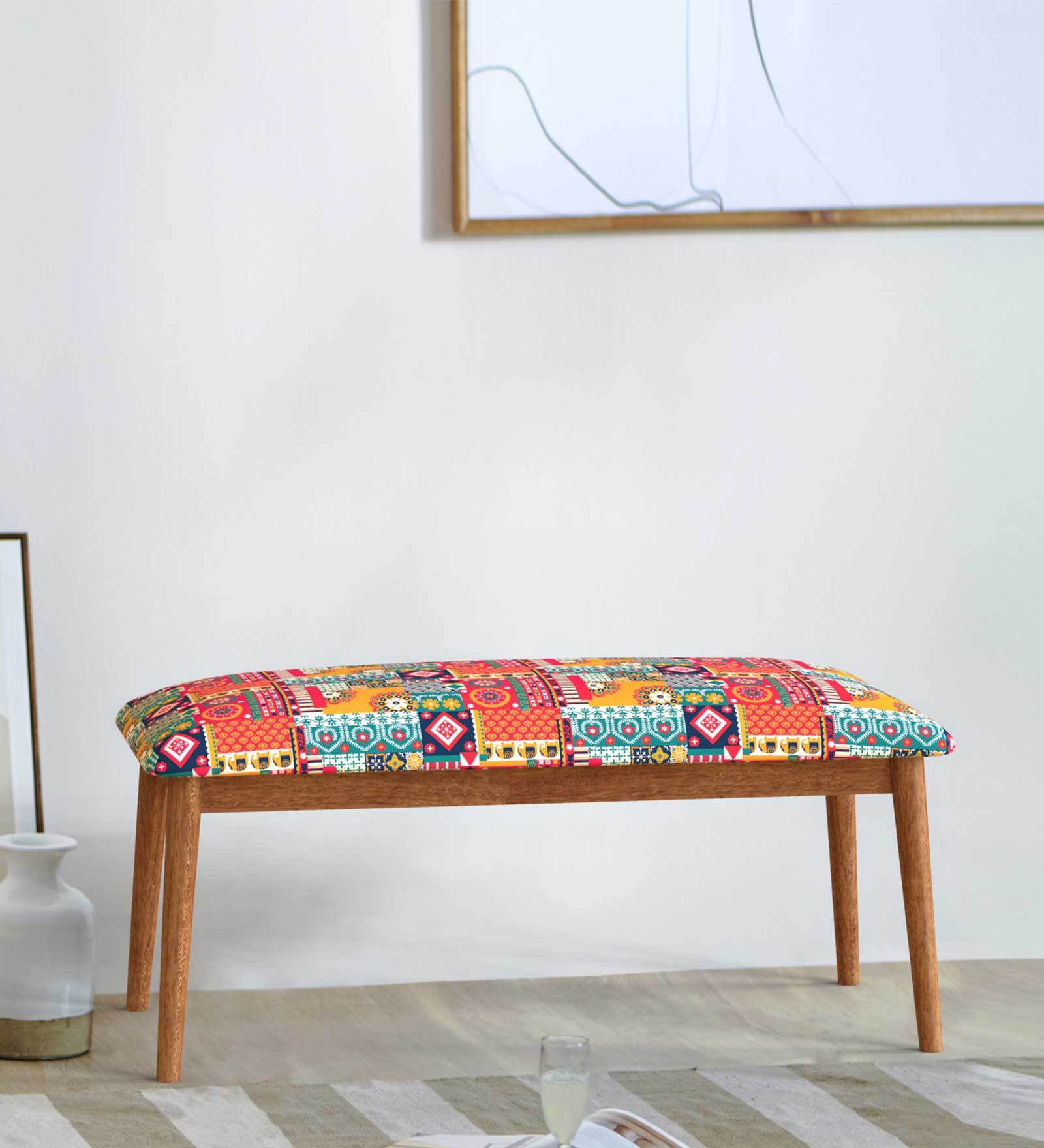 Buy Jodhpur Bench In Floral Swirls Multicolor Design at 10% OFF by ...