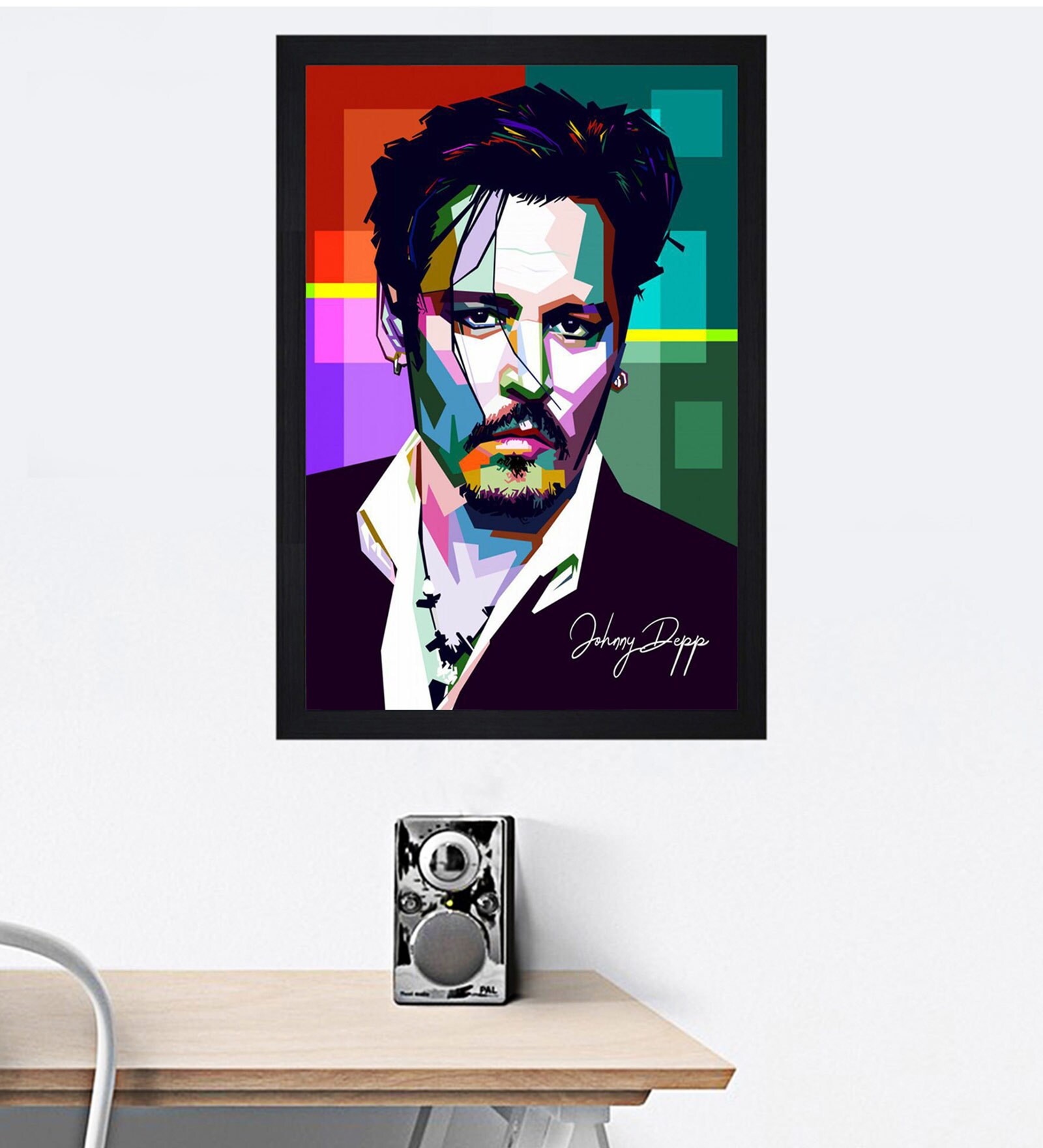 Buy Johnny Depp Wooden Framed Art Print By Chaque Decor at 17% OFF by ...