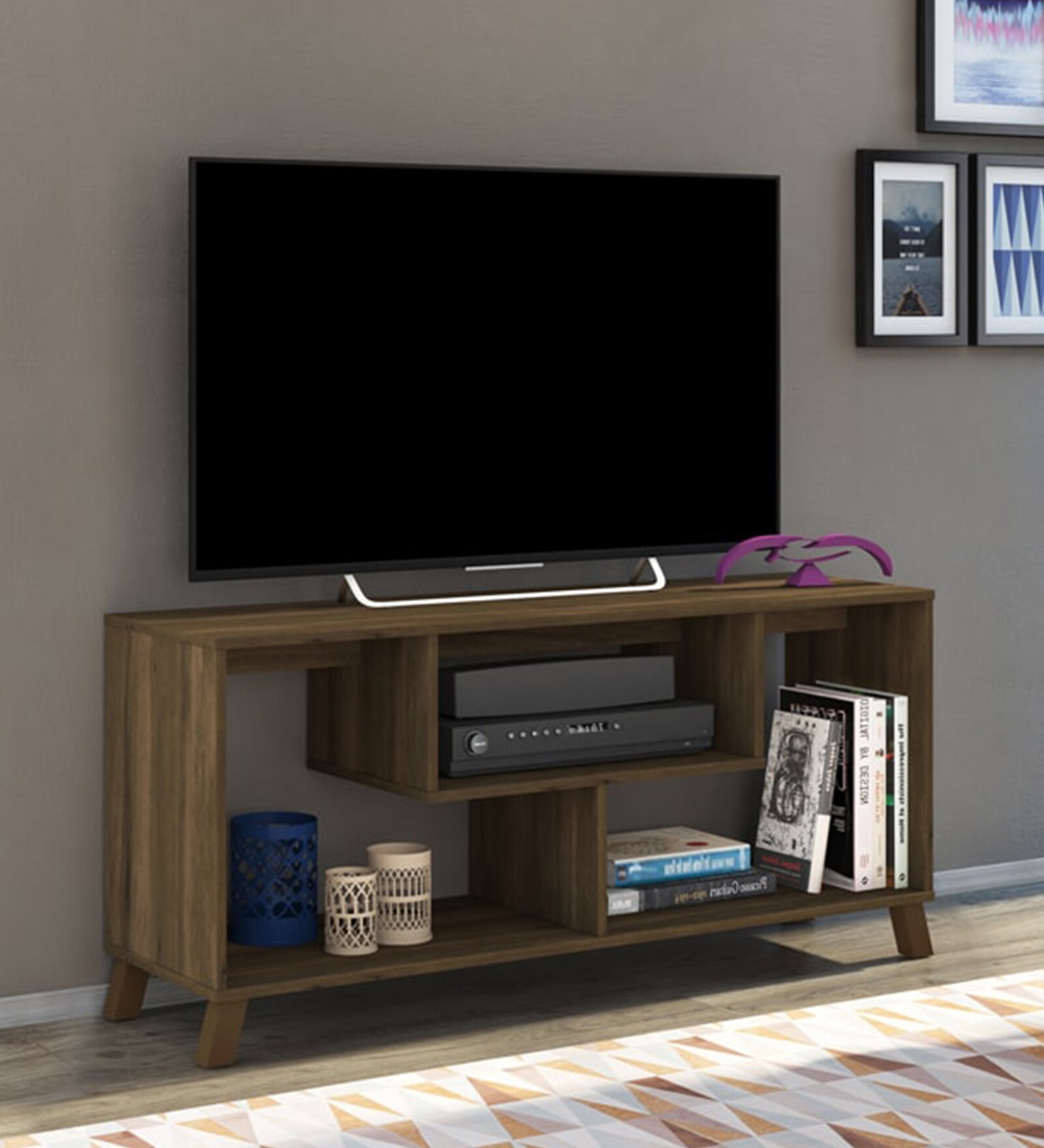 Buy Jorge TV Console in Light Brown Finish at 71% OFF by Evok | Pepperfry