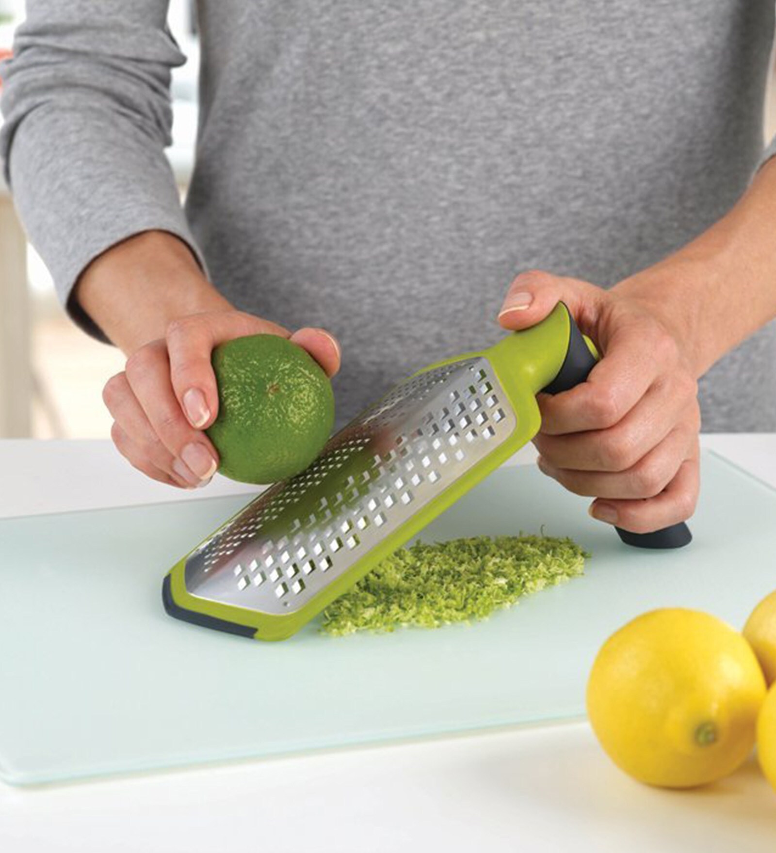 Buy Stainless Steel 2 in 1 Etched Grater in Green By Joseph Joseph ...