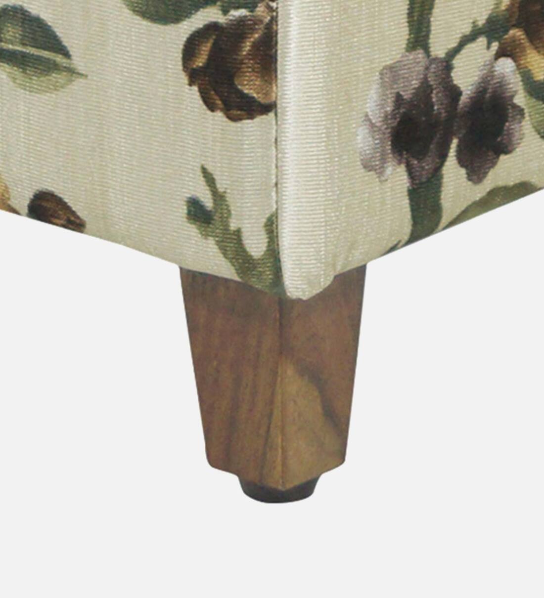 Buy Sisak Fabric Foot Stool in With Biege Floral Print by Woodsworth ...