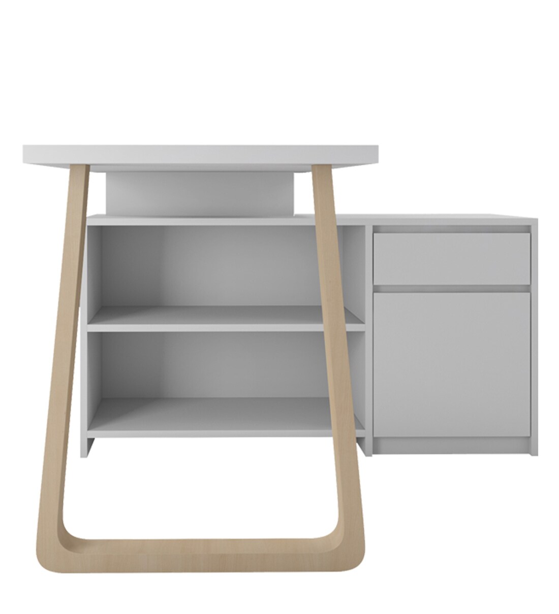 Buy Juda Writing Table in Matte Frosty White Finish Online ...