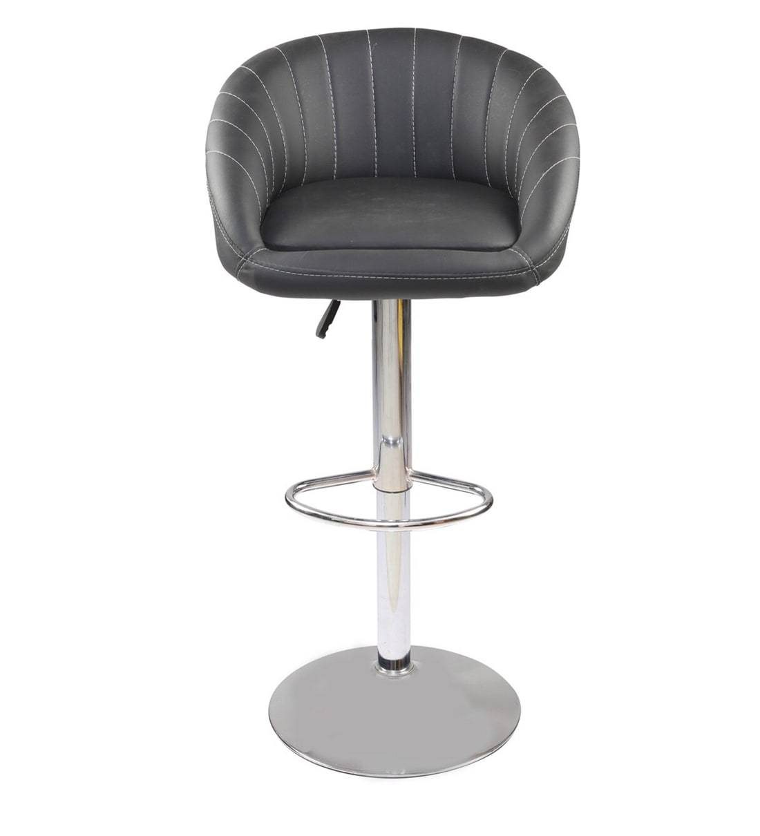 Buy Judith Stripe Office Bar Stool Chair In Black Colour By Mbtc Online ...