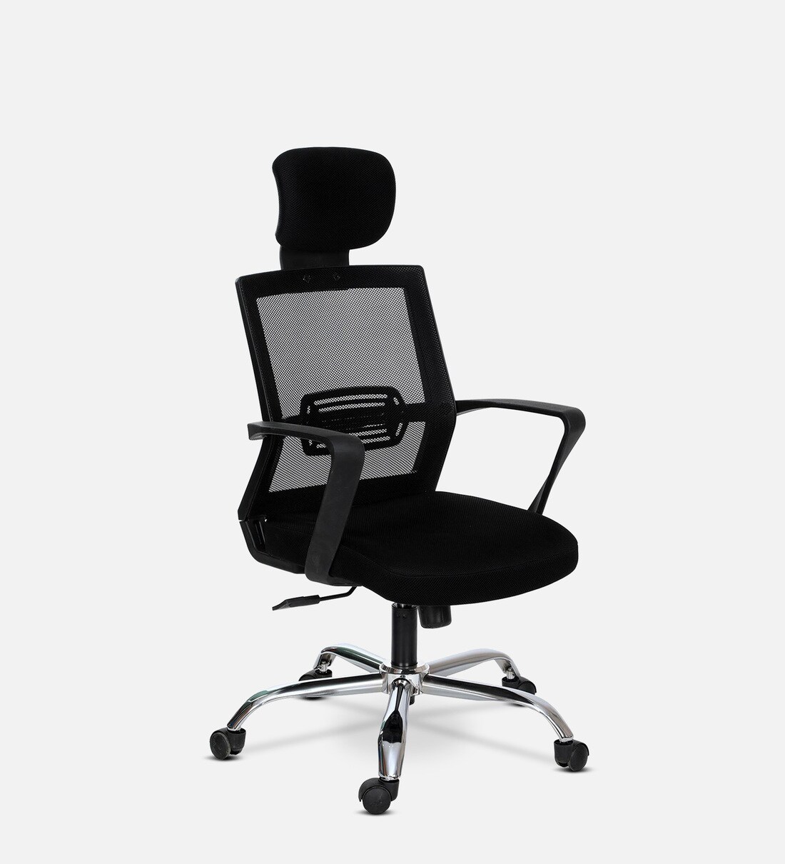 Buy Jupiter Ergonomic Chair with Headrest in Black Colour by Luxome ...