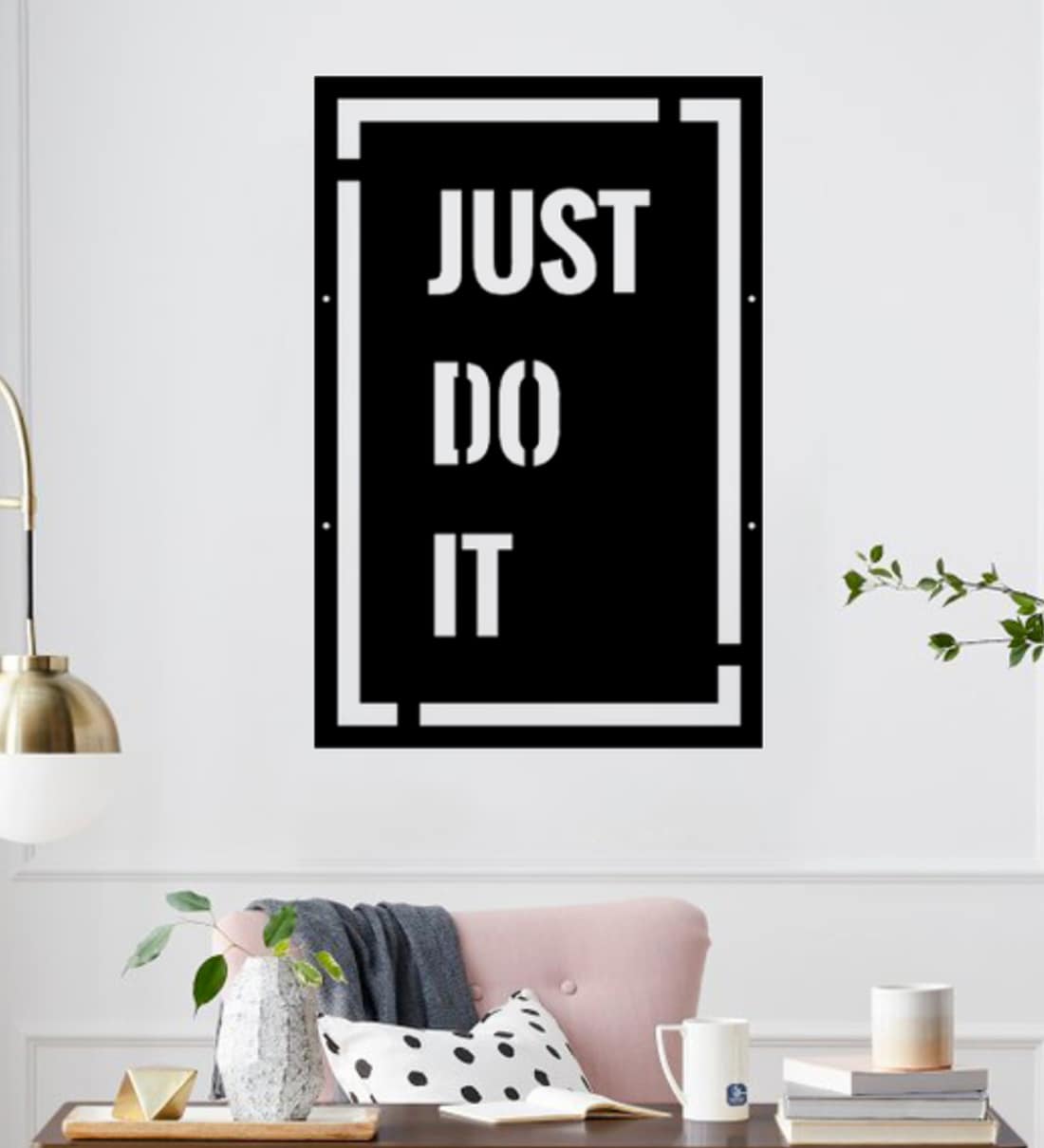 Buy Just Do It Black Wooden Wall Art at 29% OFF by Sketch Designs ...
