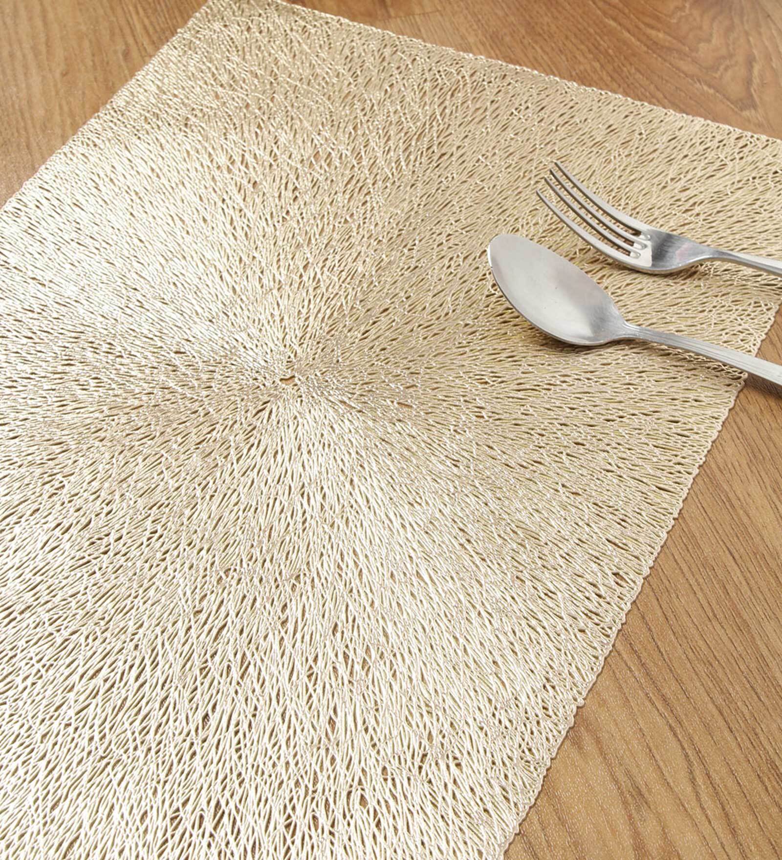 Buy Jumbled design Table Mats in Gold Color (Set of 6) at 49% OFF by ...