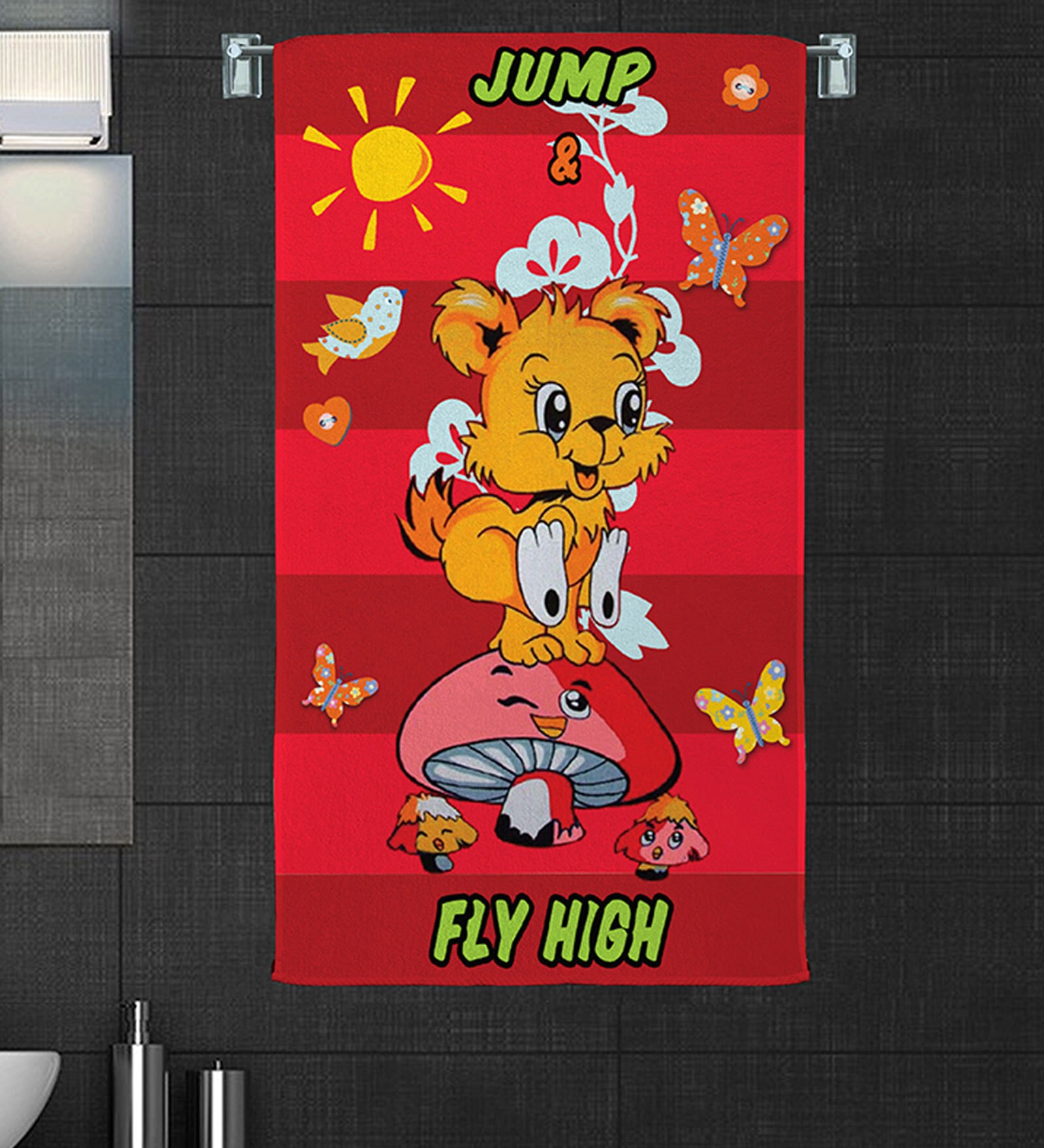 Buy Jump Bath Towel in Red by Sassoon Fab at 14% OFF by Sassoon fab ...