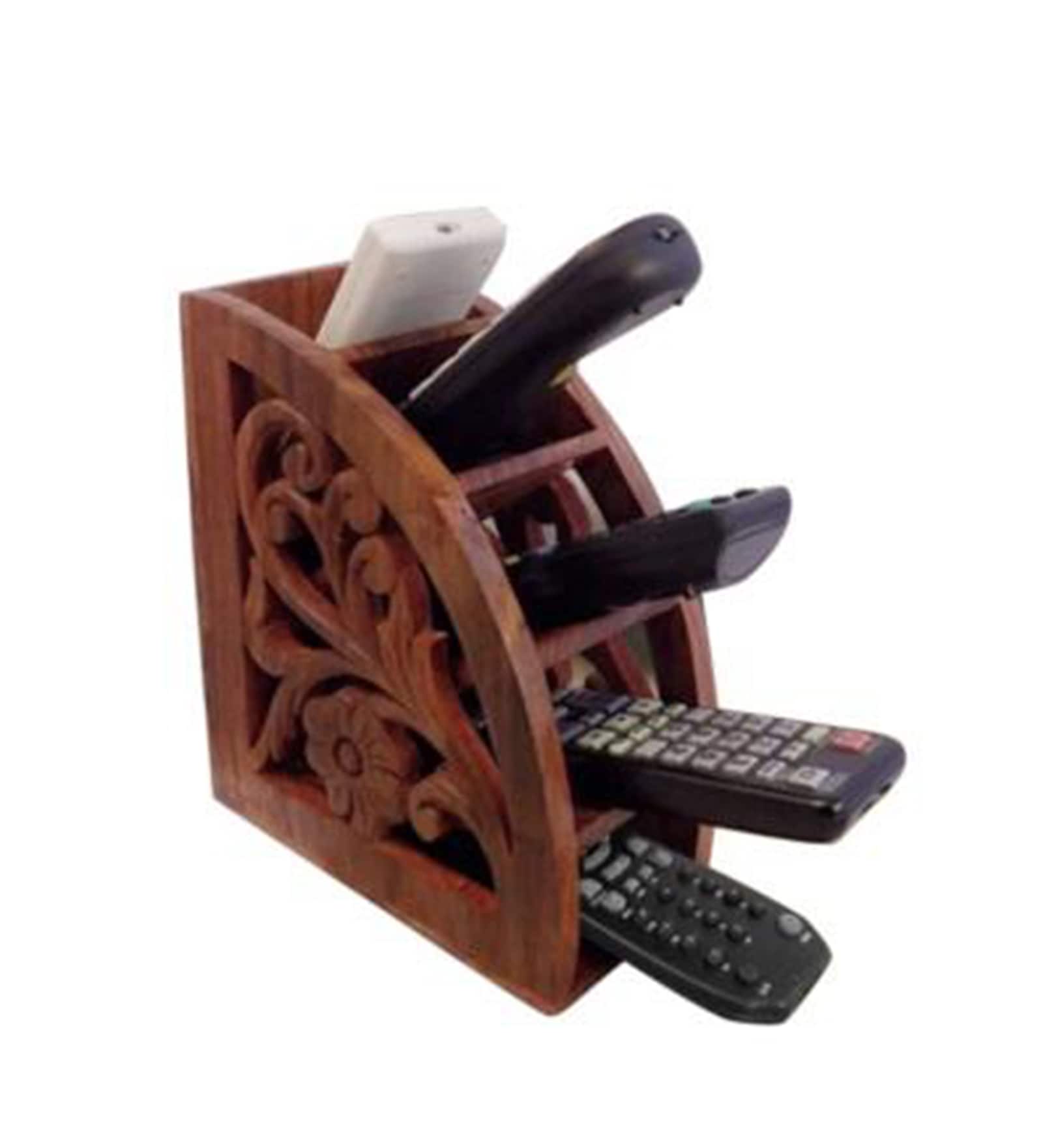 Buy Jupiter Gifts & Crafts Wooden Brown Remote Stand Online - Remote ...