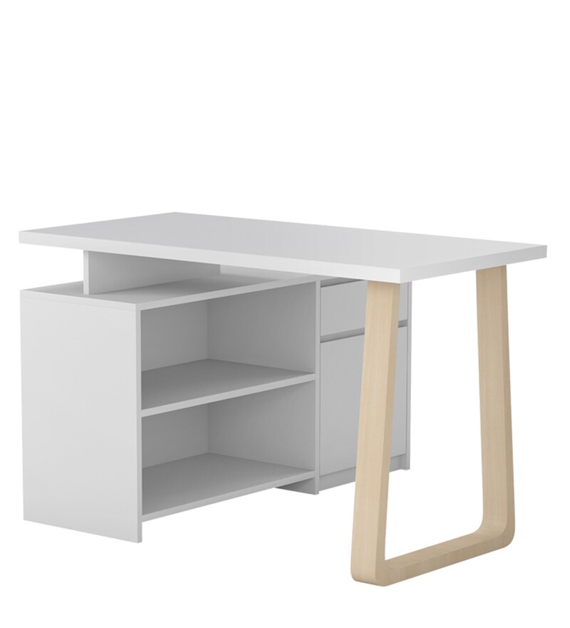 Buy Juda Writing Table in Matte Frosty White Finish Online ...