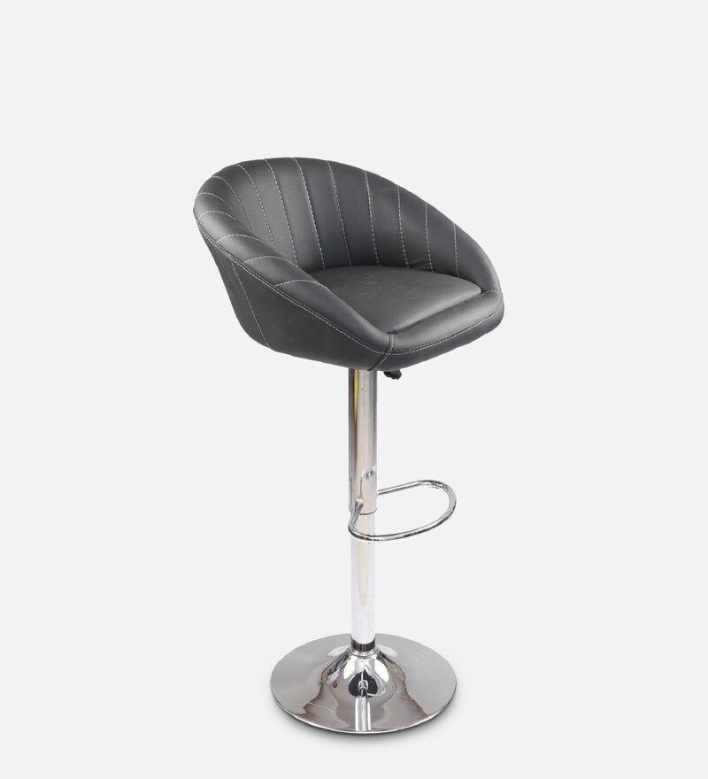 Buy Judith Stripe Office Bar Stool Chair In Black Colour By Mbtc Online ...