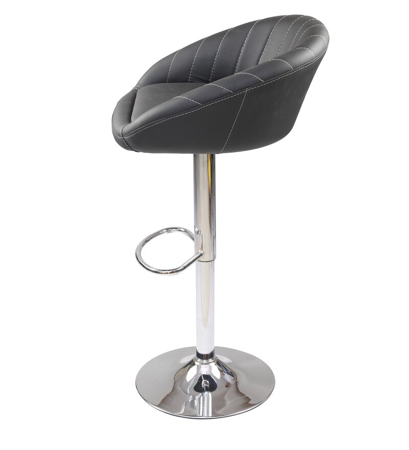 Buy Judith Stripe Office Bar Stool Chair In Black Colour By Mbtc Online ...