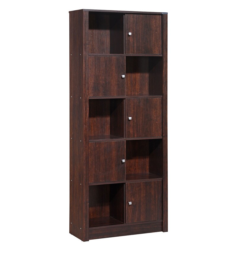 Buy Juno Book Case in Walnut Finish by Nilkamal Online - Book Cases ...