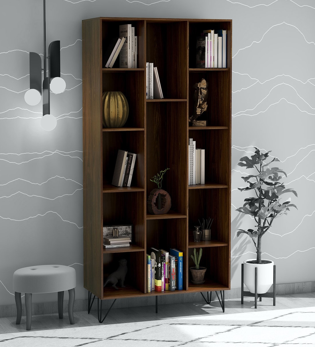 Buy Kanada Book Shelf in Dark Brown Finish at 12% OFF by Mintwud from ...