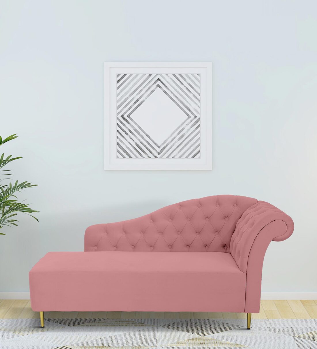 Buy Kannon Fabric Chaise Lounger in Pink Colour at 50% OFF by Care ...