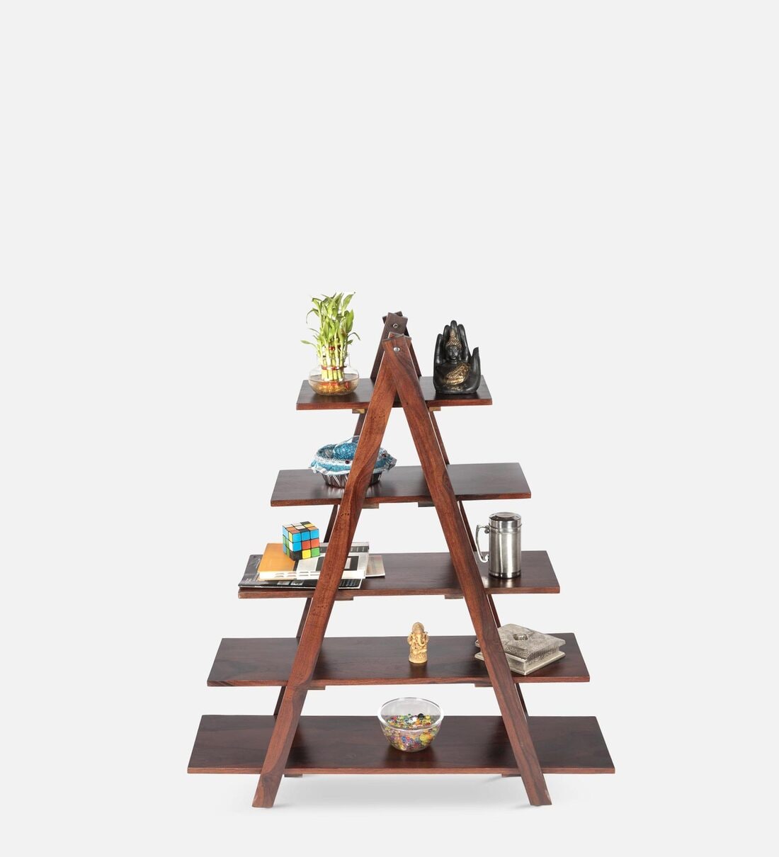 Buy Kassel Book Shelf in Dark Walnut Finish by Ikiriya Online ...