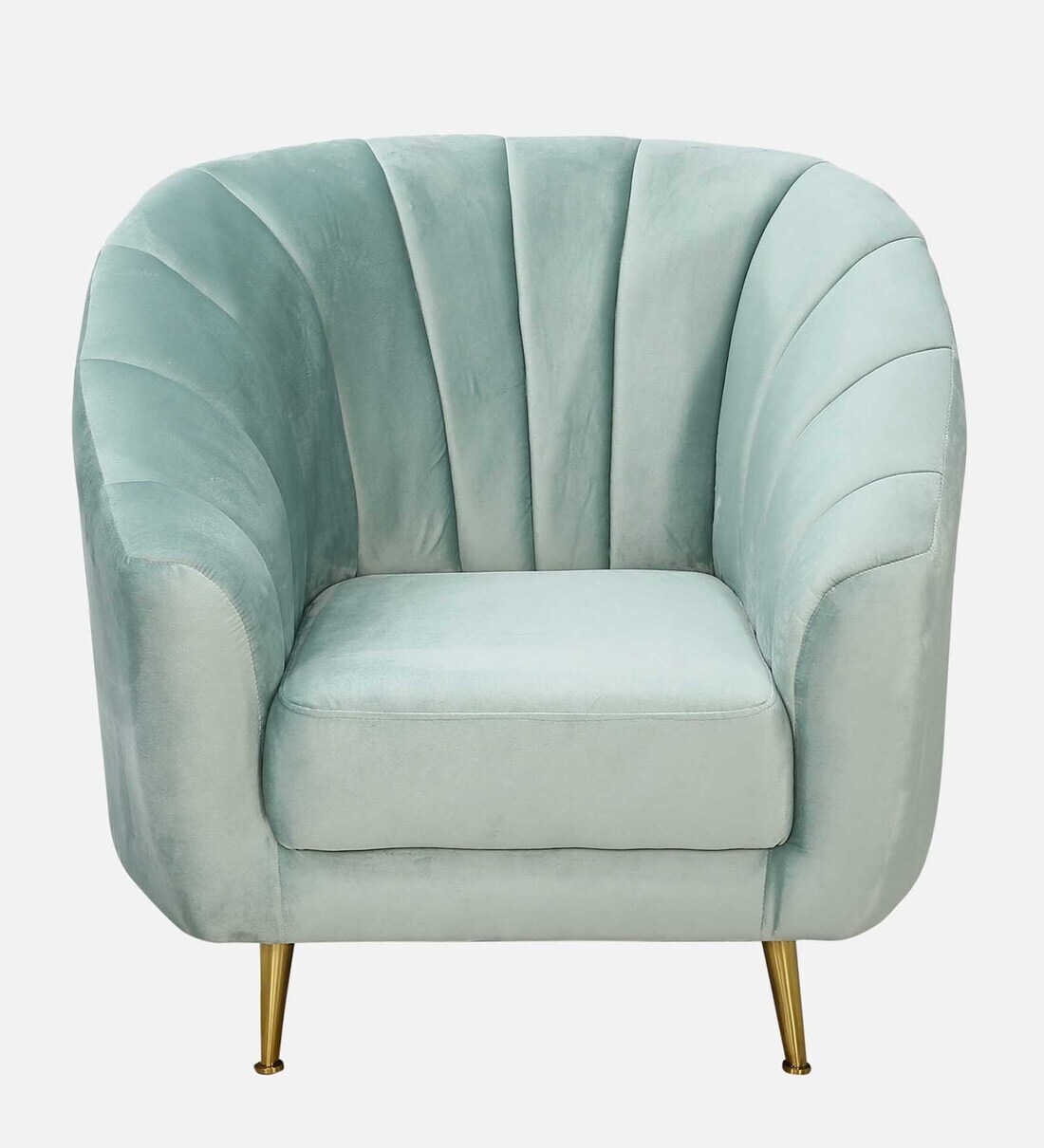 Buy Kaylee Velvet Fabric 1 Seater Sofa In Mint Green Colour By Casacraft Online - Contemporary 1 ...