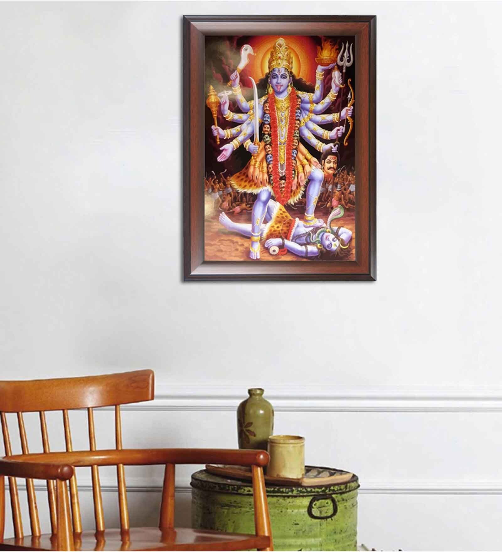 Buy Kali Mata Multicolour MDF Framed Wall Painting at 42% OFF by Wens ...